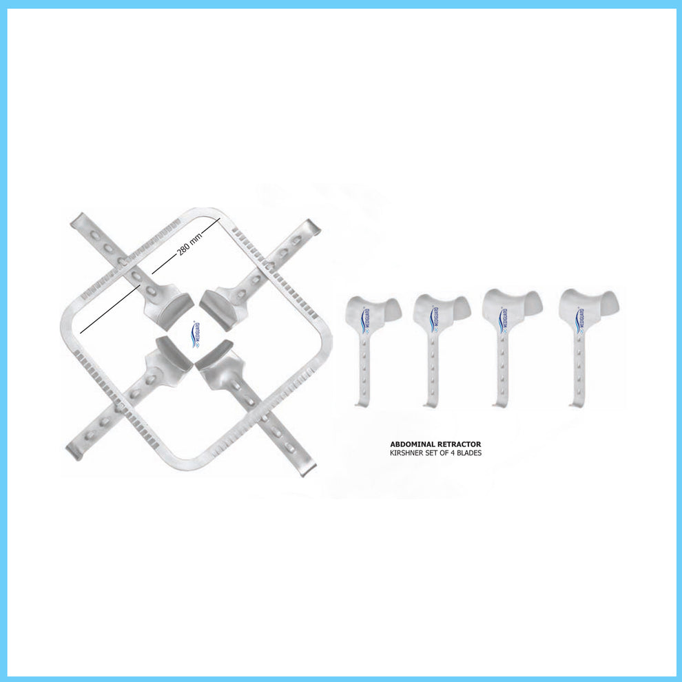 MEDIGUARD ABDOMINAL RETRACTOR KRISHNER SET OF 4 BLADE – JE MEDIGUARD