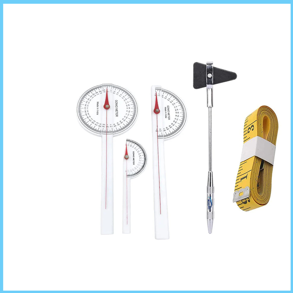 MEDIGUARD Pvc Goniometer Set With Percussion Hammer With Measuring Tap ...